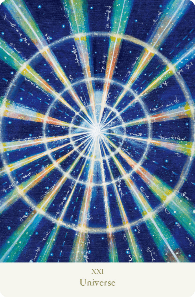 Light Language Card | ライトランゲージカード 宇宙意識へと帰還する方法が描かれています。